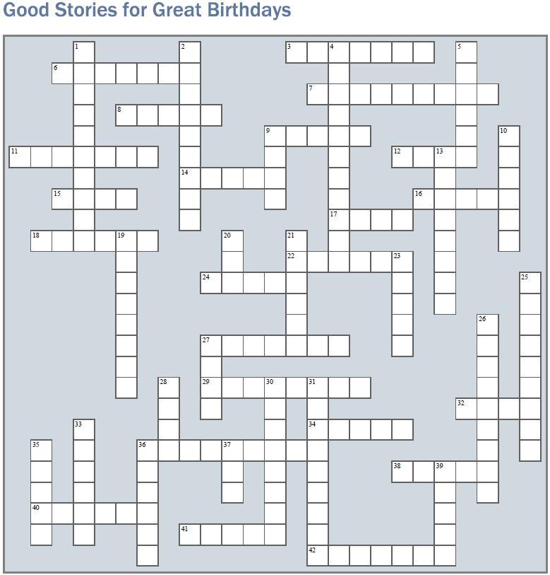 A 20th Anniversary Crossword | Hot off the Press